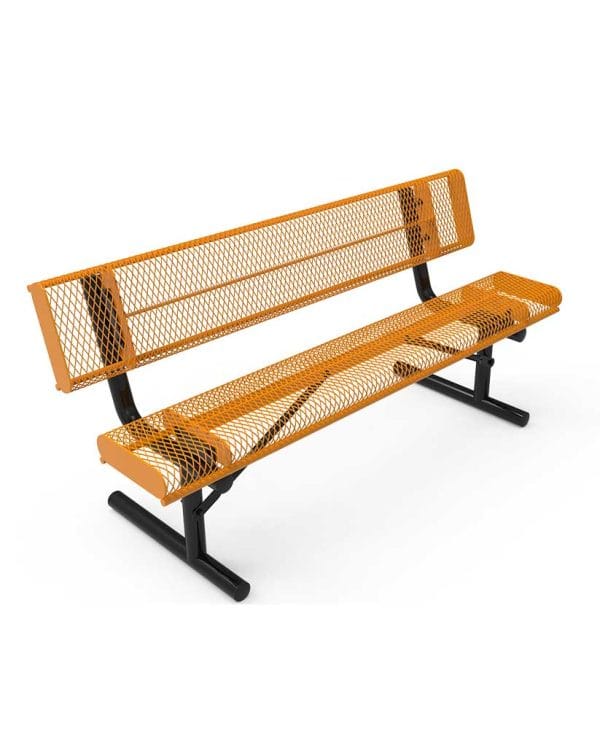 Rolled Edge Park Bench with Back - ParkTuff™ | Park Supplier